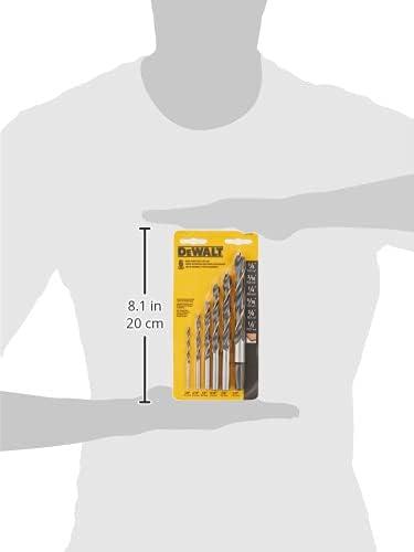 DEWALT Drill Bit Set, Brad Point, 6-Piece (DW1720) , Black - DeWalt