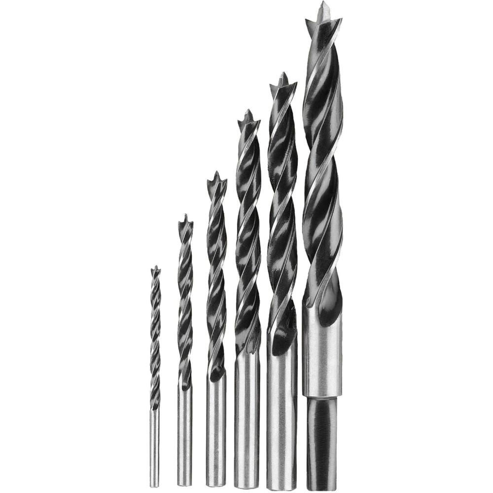 DEWALT Drill Bit Set, Brad Point, 6-Piece (DW1720) , Black - DeWalt